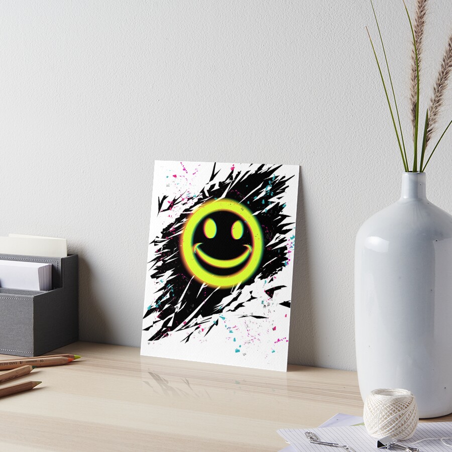 "Smiley Rave Acid Neon 80er 90er Musik Emoji" Galeriedruck von ...