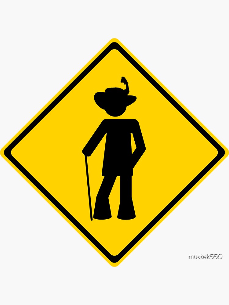 "Pimp road sign." Sticker for Sale by mustek550 | Redbubble