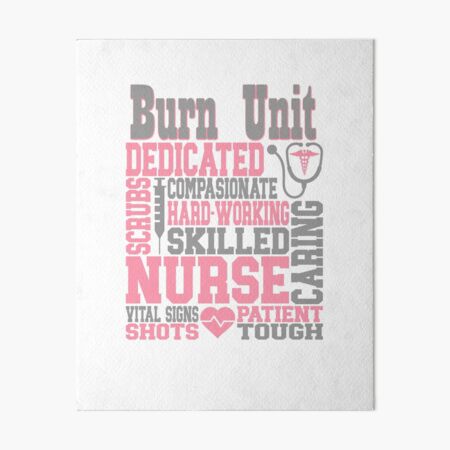 "Burn Unit Nurse Scrubs Squad ER ICU Nurse" Art Board Print by ...