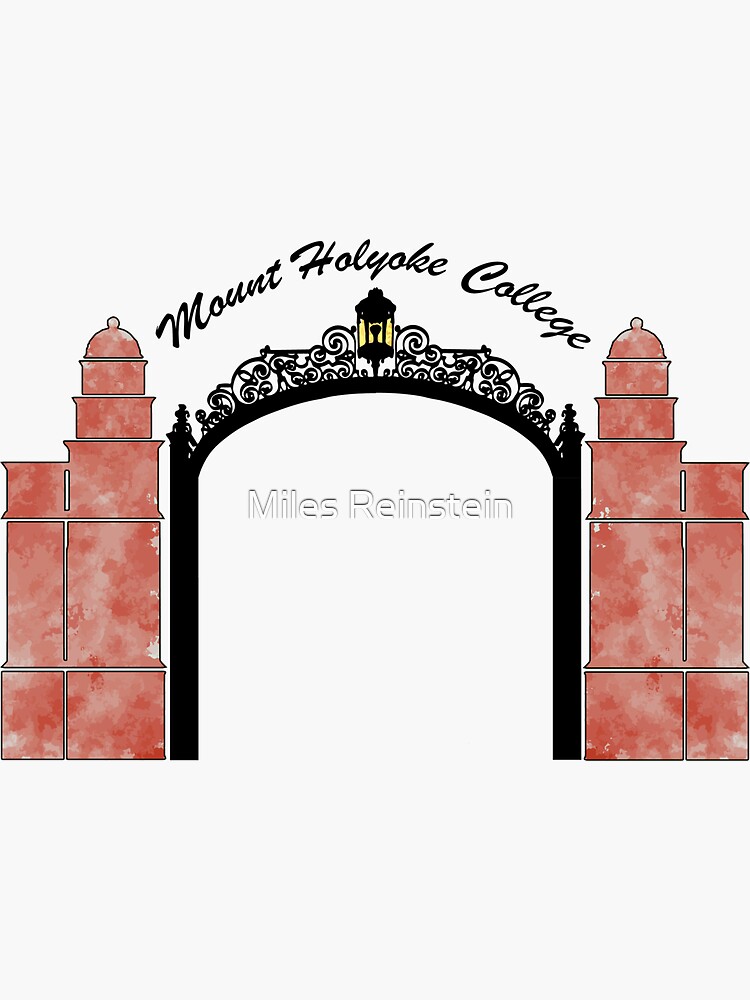 "Mount Holyoke College Gates" Sticker for Sale by Miles Reinstein ...