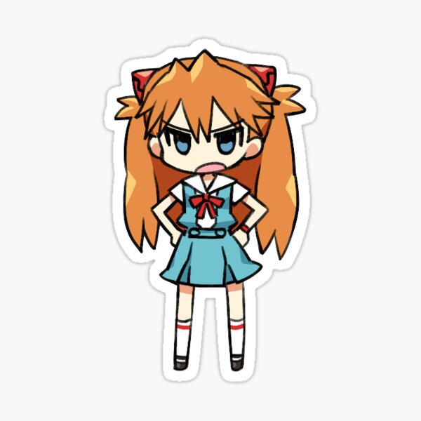 "asuka" Sticker for Sale by chickenmaid | Redbubble