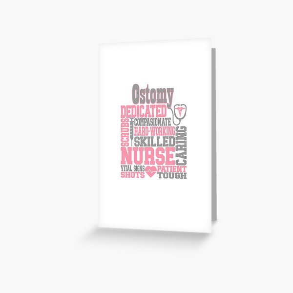"Ostomy Nurse Colon Cancer Stoma Bag Crohn's Colitis" Greeting Card by ...