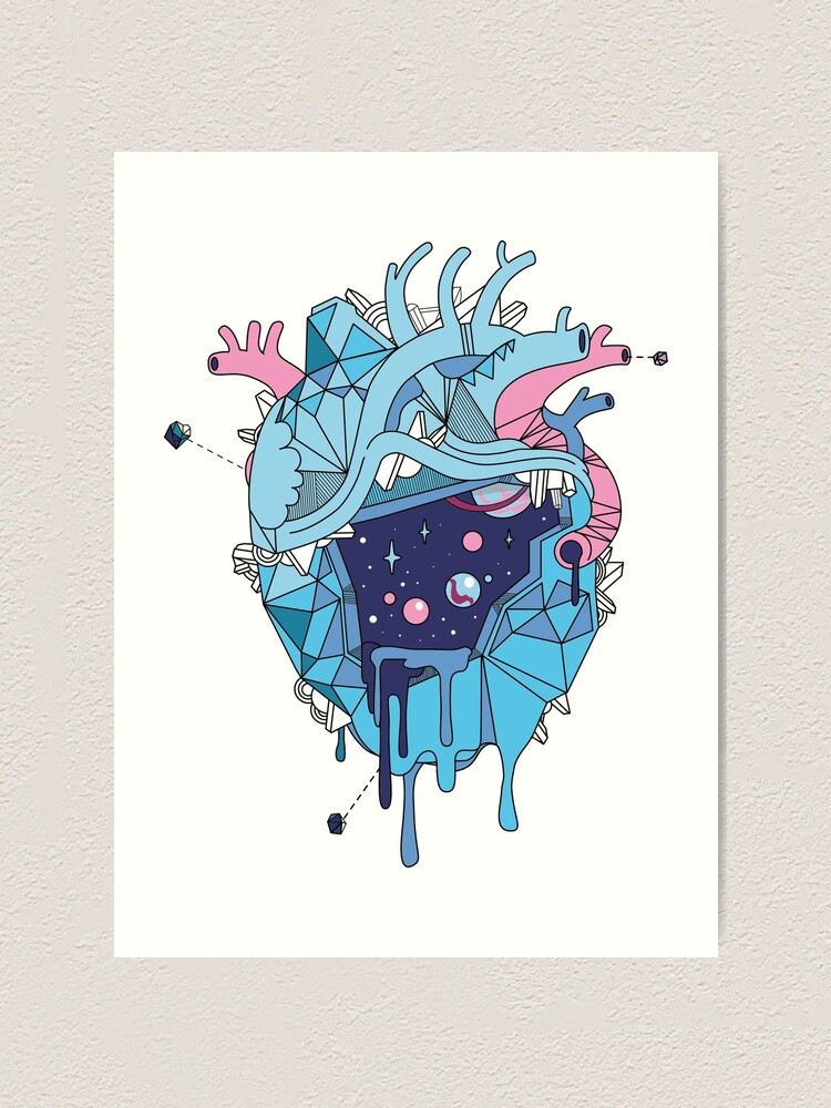 "Frozen Alien Heart" Art Print by Paolavk | Redbubble