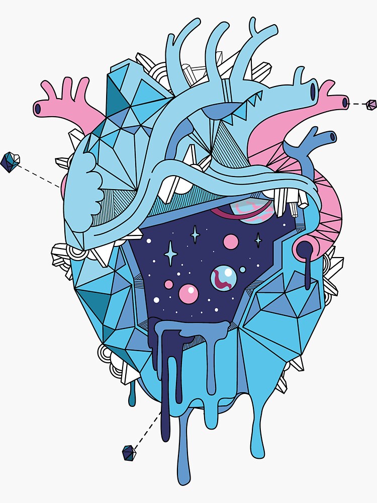 "Frozen Alien Heart" Sticker for Sale by Paolavk | Redbubble