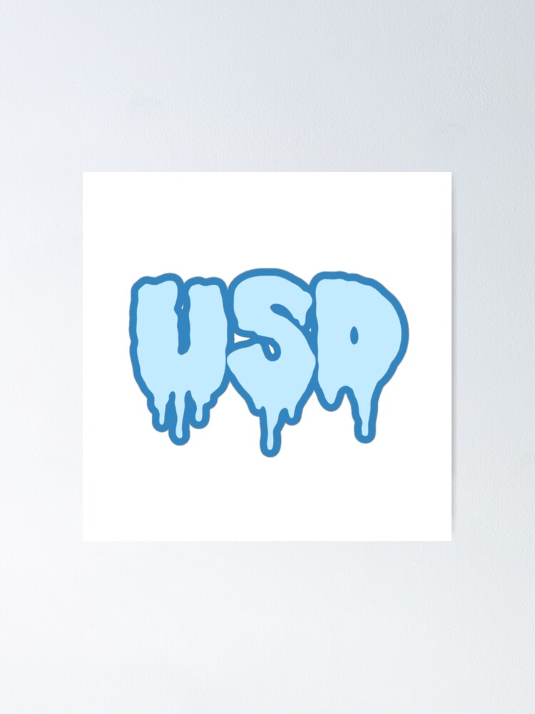 "light blue usd drip" Poster for Sale by KikiShoptm | Redbubble