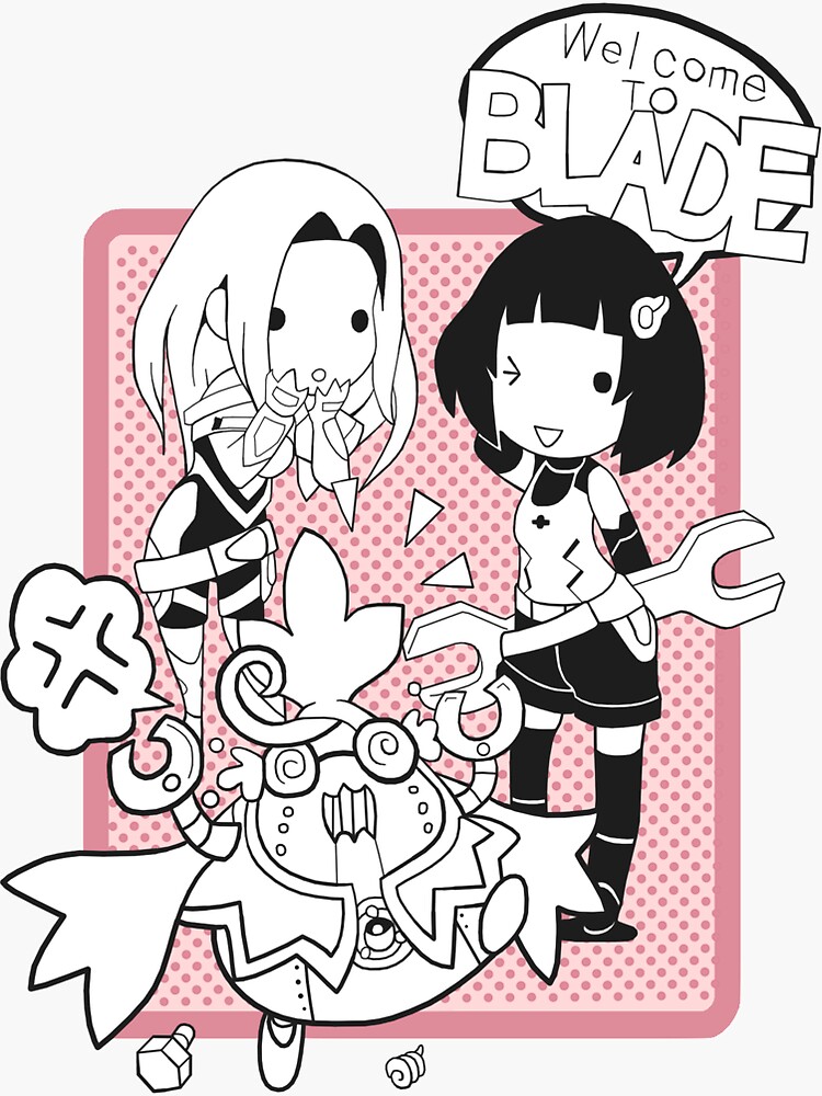 "Welcome to BLADE" Sticker by Zombieweasel | Redbubble