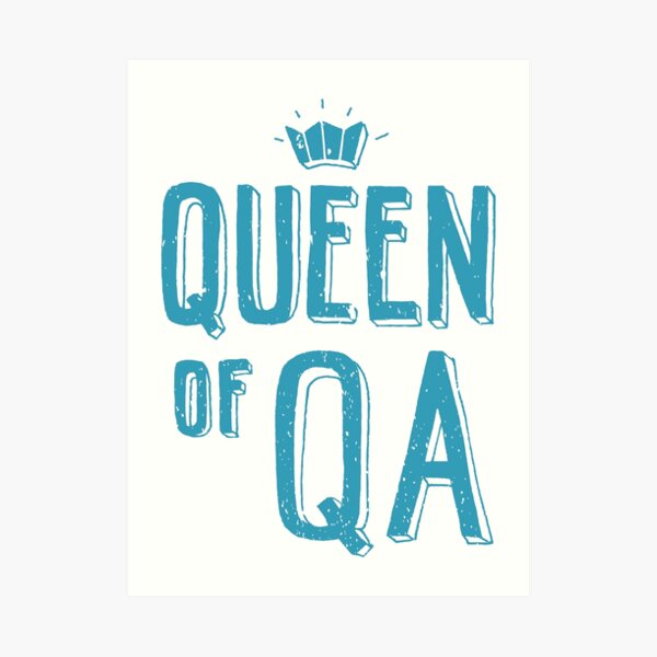 "Queen of QA - hand lettering Laptop Stickers, T-shirt, Mugs ...