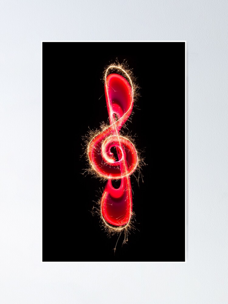 "Treble Clef" Poster by rodevans | Redbubble