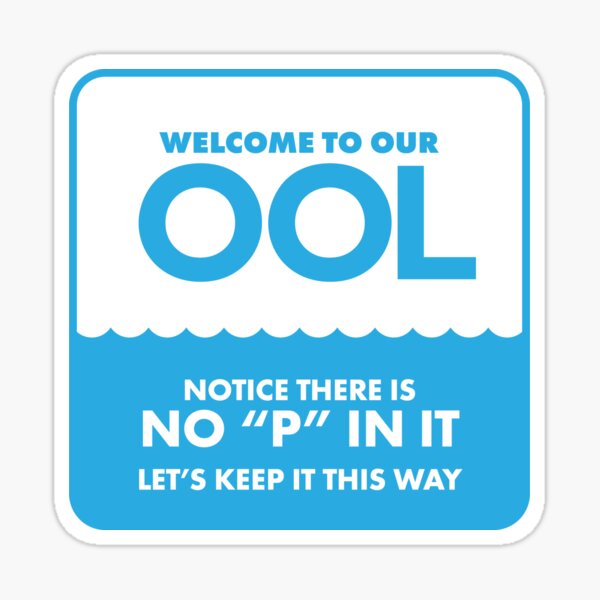 "No Pee In The Pool" Sticker for Sale by adidabu | Redbubble