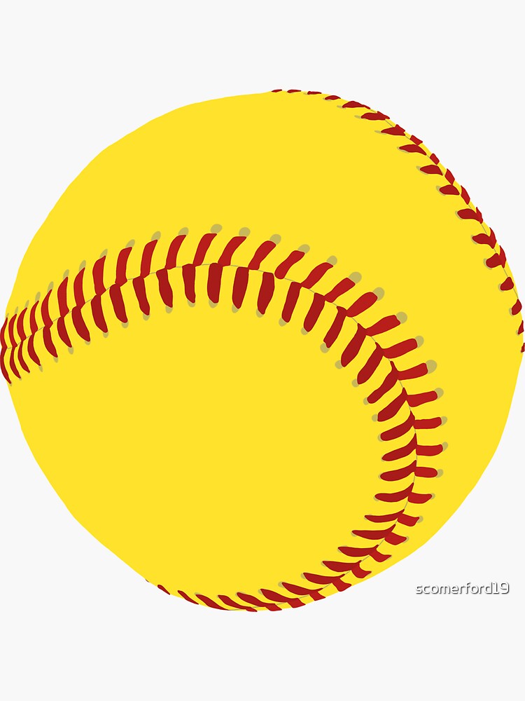 "Softball" Sticker by scomerford19 | Redbubble