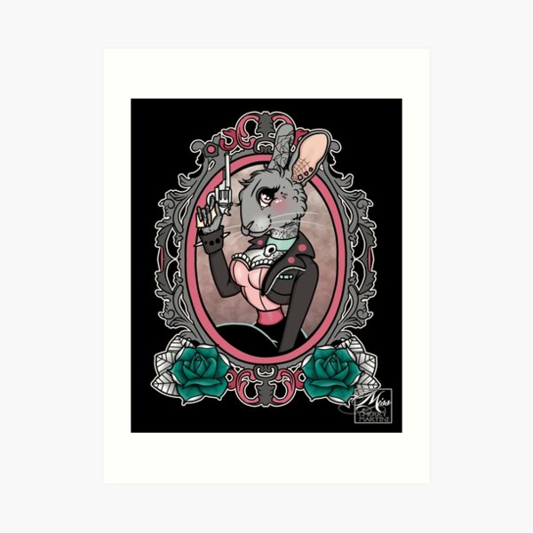"Brenda Bunny" Art Print for Sale by CherryMartini | Redbubble