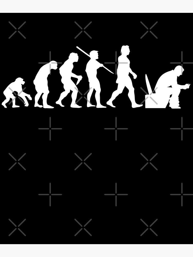 "Evolution Awkward Toilet Break" Poster for Sale by d247 | Redbubble