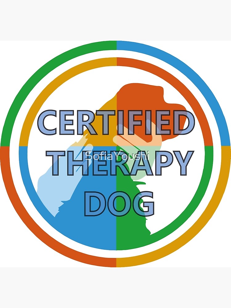"Animal Assisted Activities - THERAPY DOG logo 8" Poster by SofiaYoushi ...