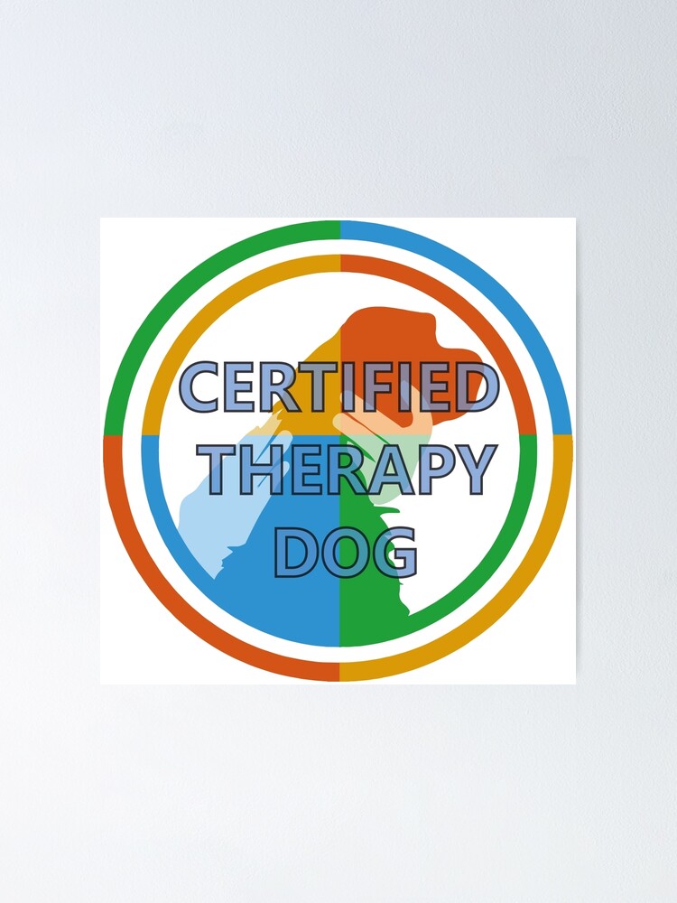 "Animal Assisted Activities - THERAPY DOG logo 8" Poster by SofiaYoushi ...
