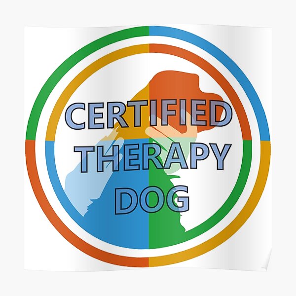 "Animal Assisted Activities - THERAPY DOG logo 8" Poster by SofiaYoushi ...