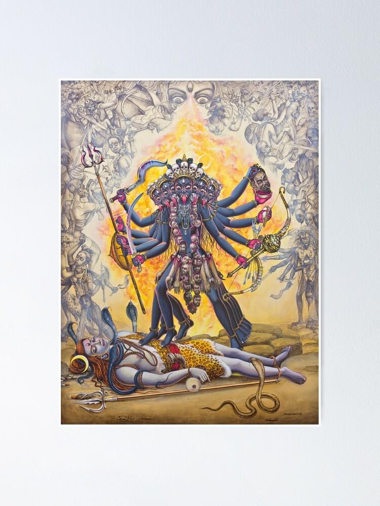 "MahaKali" Poster for Sale by Vrindavan Das | Redbubble