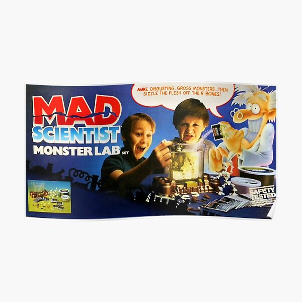 "MAD SCIENTIST - MONSTER LAB " Poster for Sale by shawnofthe80s | Redbubble