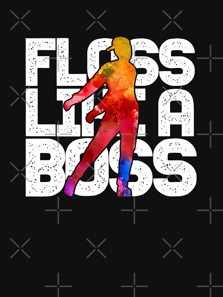 "Floss like a boss Flossing dancer silhouette of dancing kid " T-shirt ...