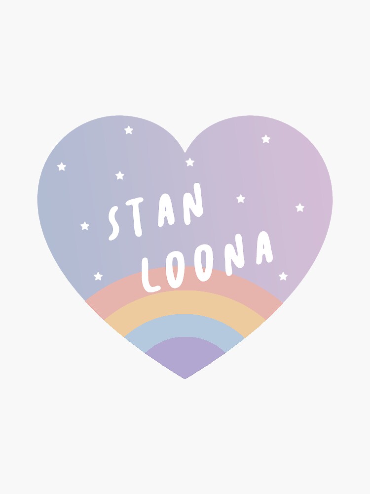 "Stan LOONA K-Pop Heart" Sticker for Sale by raintangerines | Redbubble