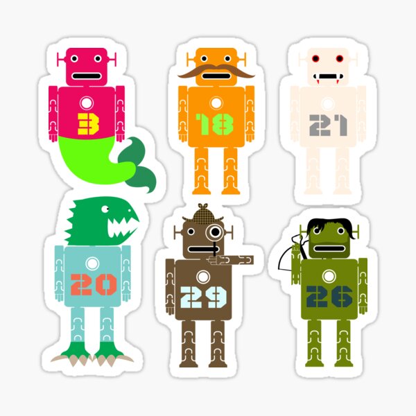 " Robots in Disguises Red" Sticker for Sale by Salocin | Redbubble