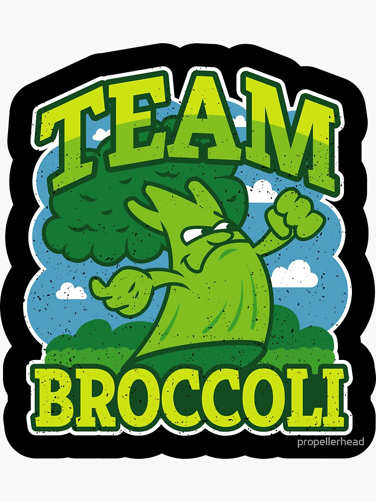 "Team Broccoli - Funny Broccoli Sports" Sticker for Sale by ...