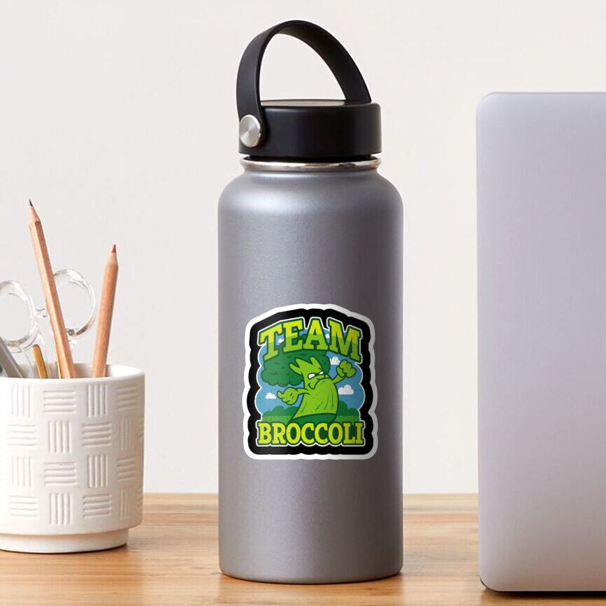 "Team Broccoli - Funny Broccoli Sports" Sticker for Sale by ...