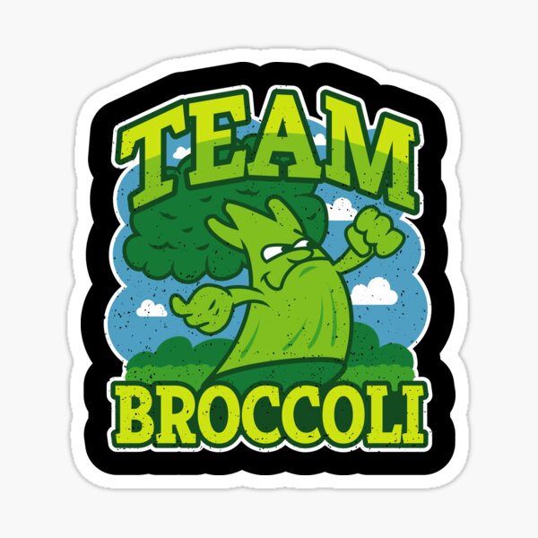 "Team Broccoli - Funny Broccoli Sports" Sticker for Sale by ...