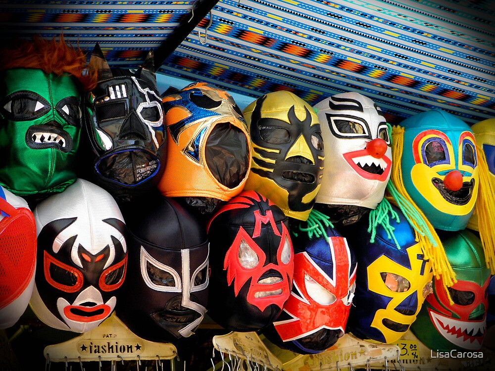 "Lucha Libre Masks" by LisaCarosa | Redbubble