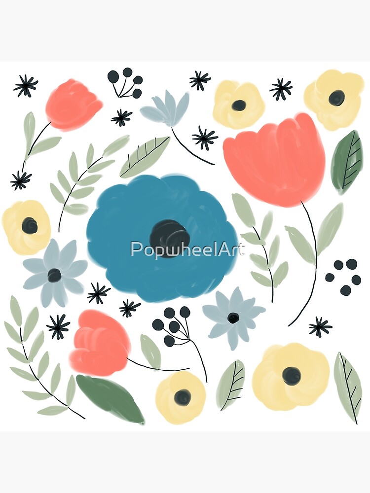 "Scatter Garden of Flowers" Poster for Sale by PopwheelArt | Redbubble