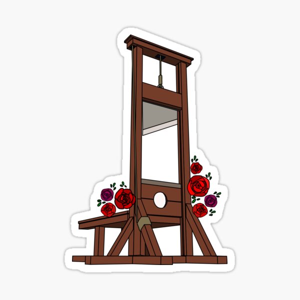 "Rosy Guillotine" Sticker for Sale by tdyffin | Redbubble
