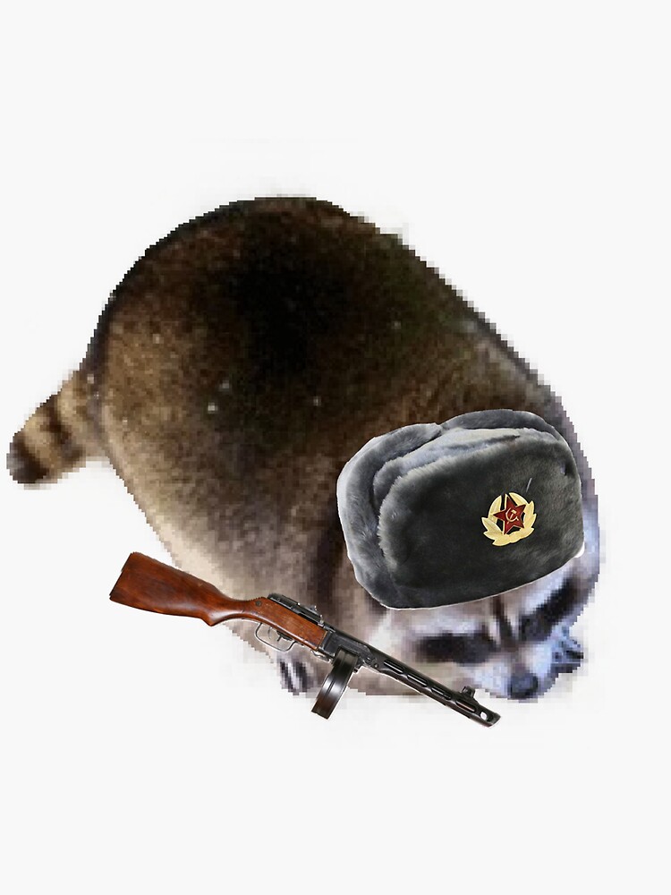 "Comrade Raccoon" Sticker for Sale by DommyD21 | Redbubble