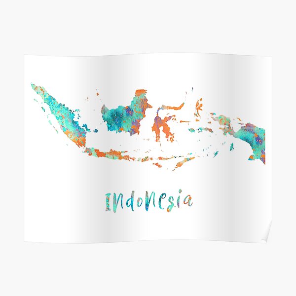 "Indonesia map, Indonesia" Poster for Sale by Rosaliartbook | Redbubble