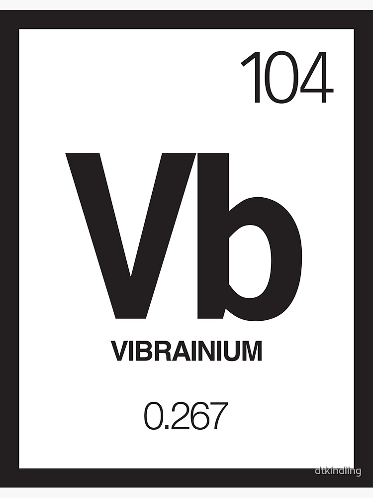 "Vibrainium Periodic" Sticker for Sale by dtkindling | Redbubble