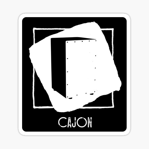 "Cajon Logo (White)" Sticker for Sale by Vuriah-Tee | Redbubble