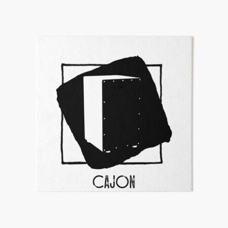 "Cajon Logo (Black)" Art Board Print by Vuriah-Tee | Redbubble
