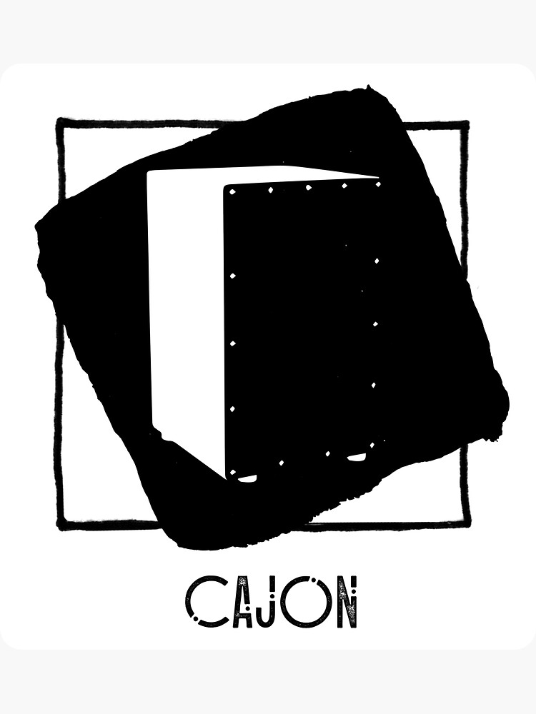 "Cajon Logo (Black)" Sticker for Sale by Vuriah-Tee | Redbubble