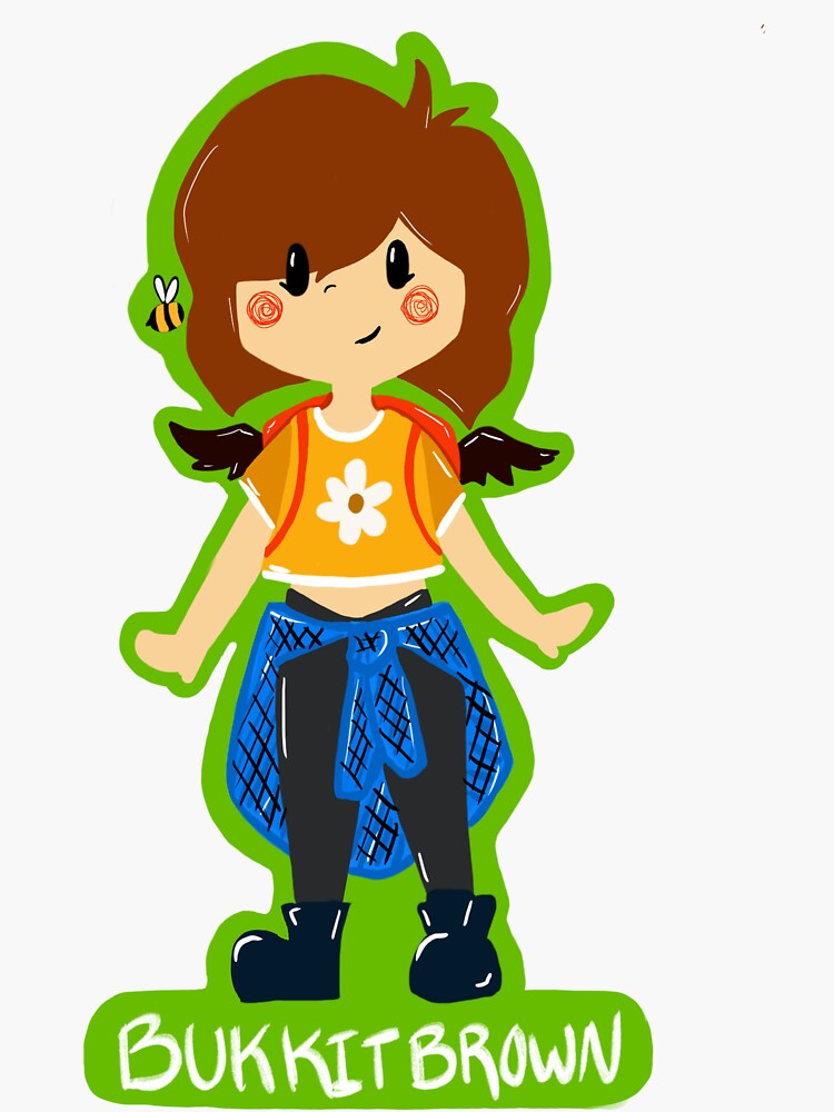 "Buddy bukkit " Sticker for Sale by Bukkitbrown | Redbubble