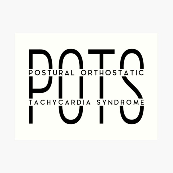 "Postural Orthostatic Tachycardia Syndrome | POTS (black logo)" Art ...