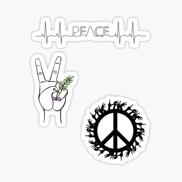 "Peace Sticker Pack" Sticker for Sale by tristahx | Redbubble