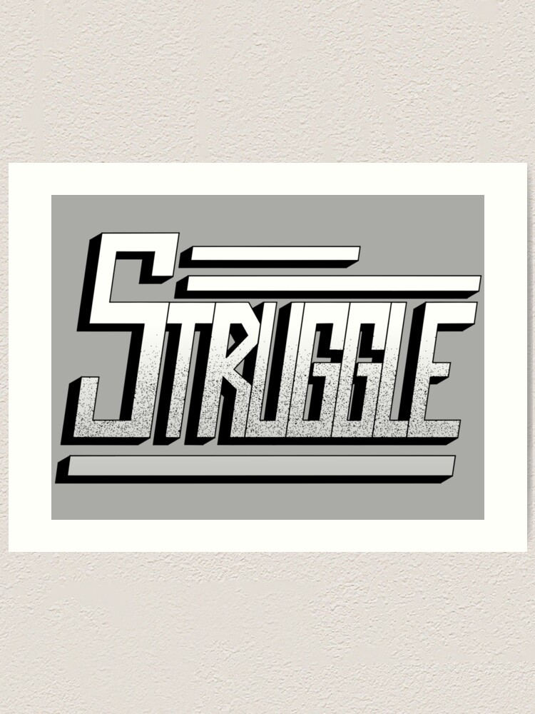 "Struggle (Outline in Color) Mental Health Awareness Month" Art Print ...