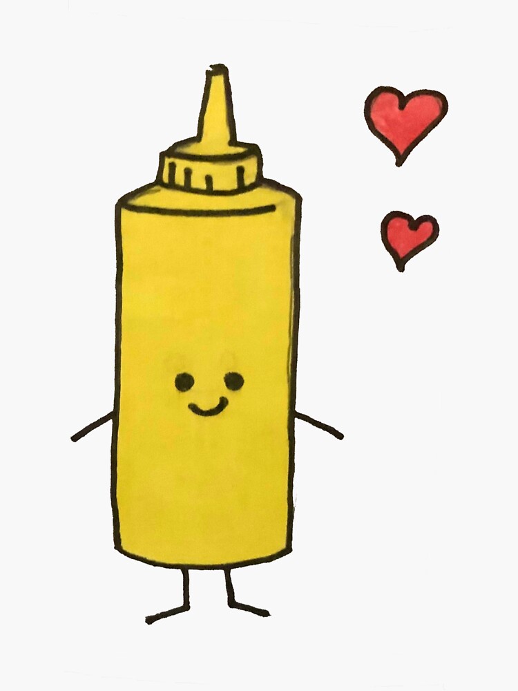 "Mustard " Sticker for Sale by kcreature | Redbubble