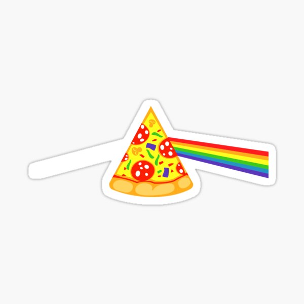 "Rainbow Pizza Slice" Sticker for Sale by icecoldone1906 | Redbubble