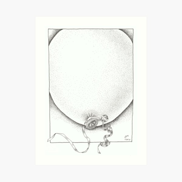 "Swollen Balloon Pen and Ink Drawing" Art Print for Sale by eronel ...