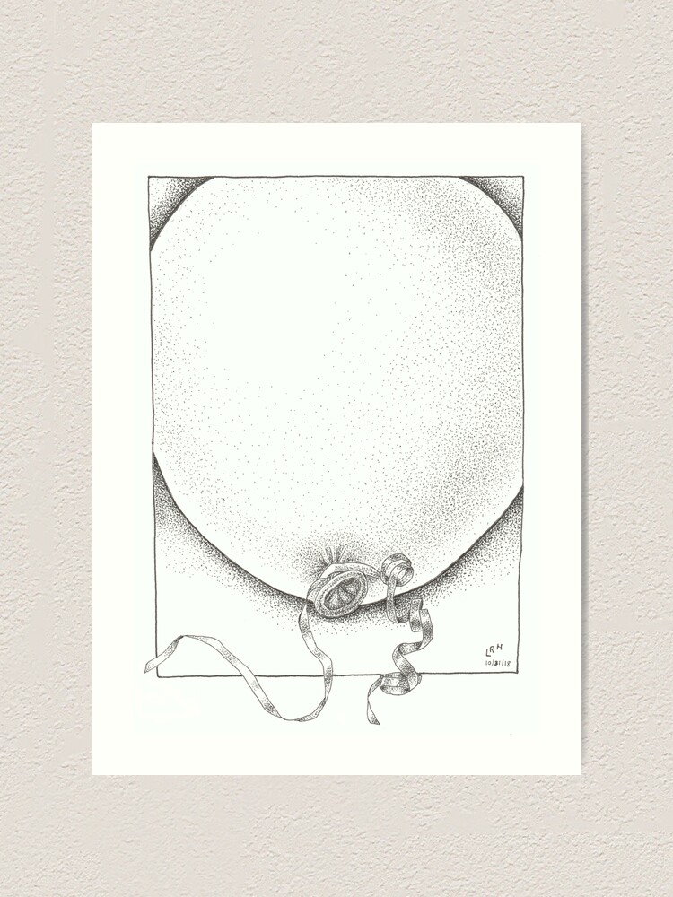 "Swollen Balloon Pen and Ink Drawing" Art Print for Sale by eronel ...