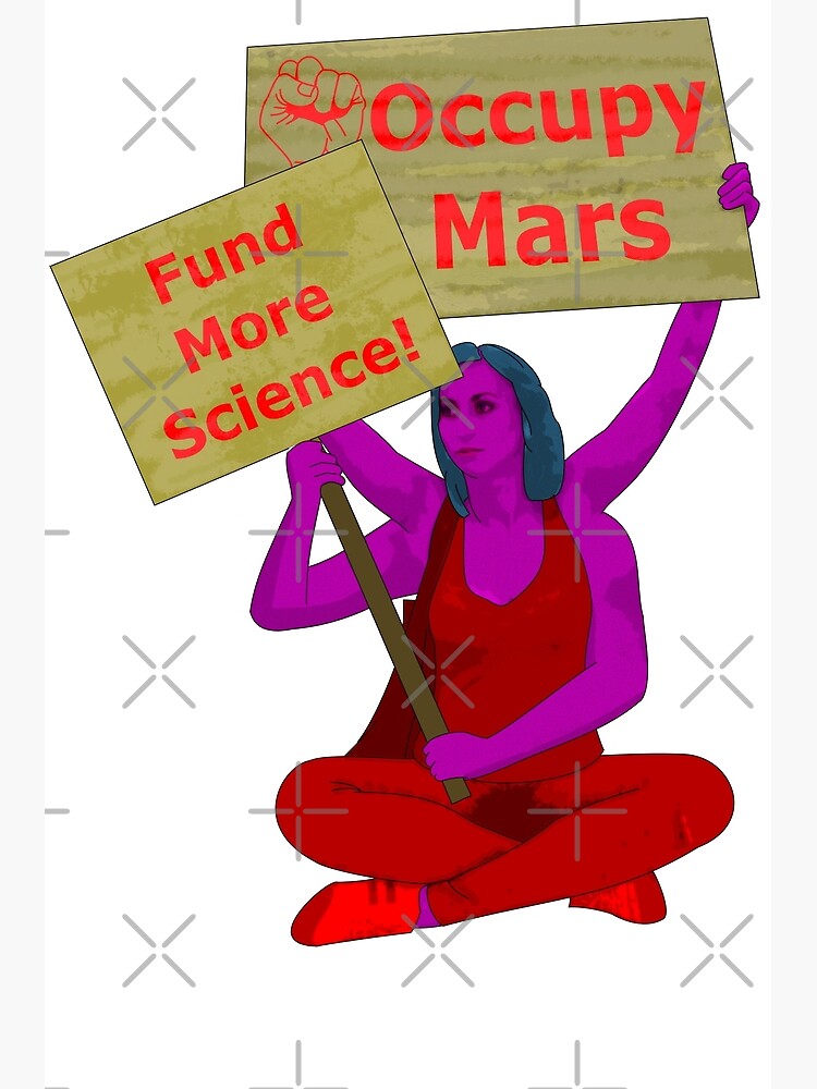 "occupy mars" Framed Art Print for Sale by IanByfordArt | Redbubble