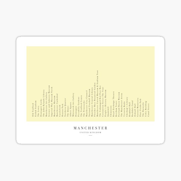 "Manchester Skyline / Architecture / Locations " Sticker for Sale by ...