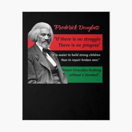 "Frederick Douglass Quotes Pan African Flag Black History" Art Board ...