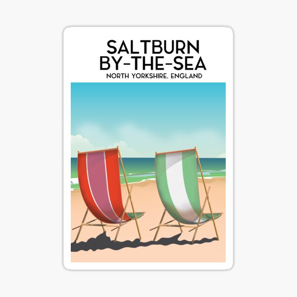 "Saltburn-by-the-Sea Vintage poster." Sticker for Sale by ...