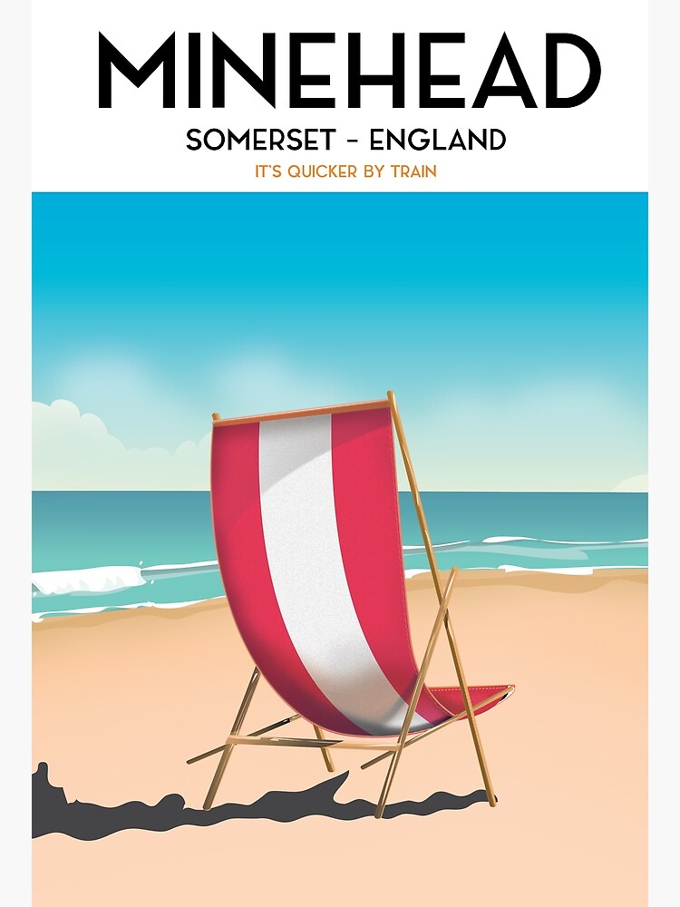 "Minehead Somerset England seaside travel poster" Art Print by ...