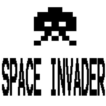 "SPACE INVADER" Sticker for Sale by sociographix | Redbubble